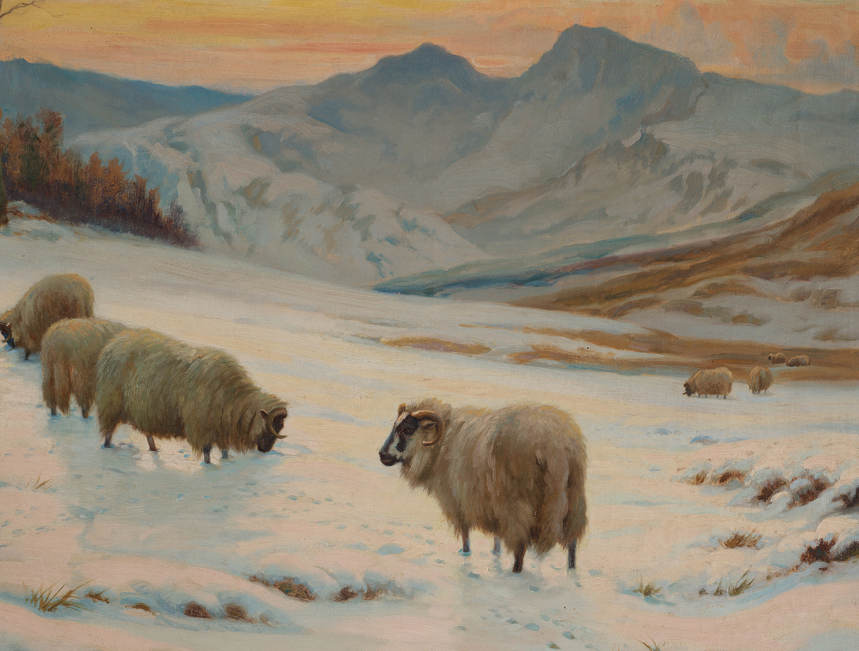WRIGHT BARKER, oil on canvas, signed and dated 1923. - Bukowskis