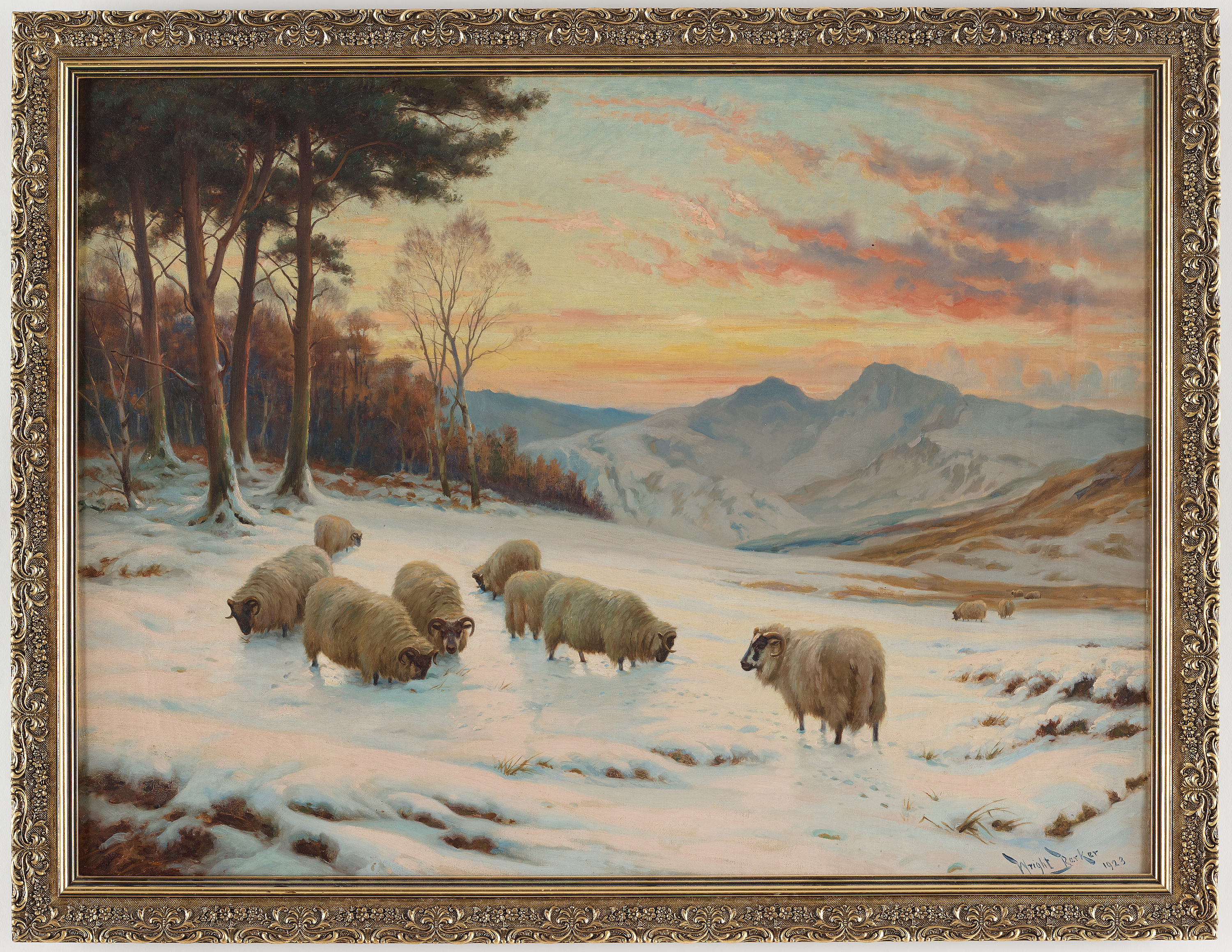 WRIGHT BARKER, oil on canvas, signed and dated 1923. - Bukowskis