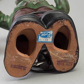 TOMTAR, 2 st, målad terracotta, Heissner, Tyskland, 1900-talets andra ...