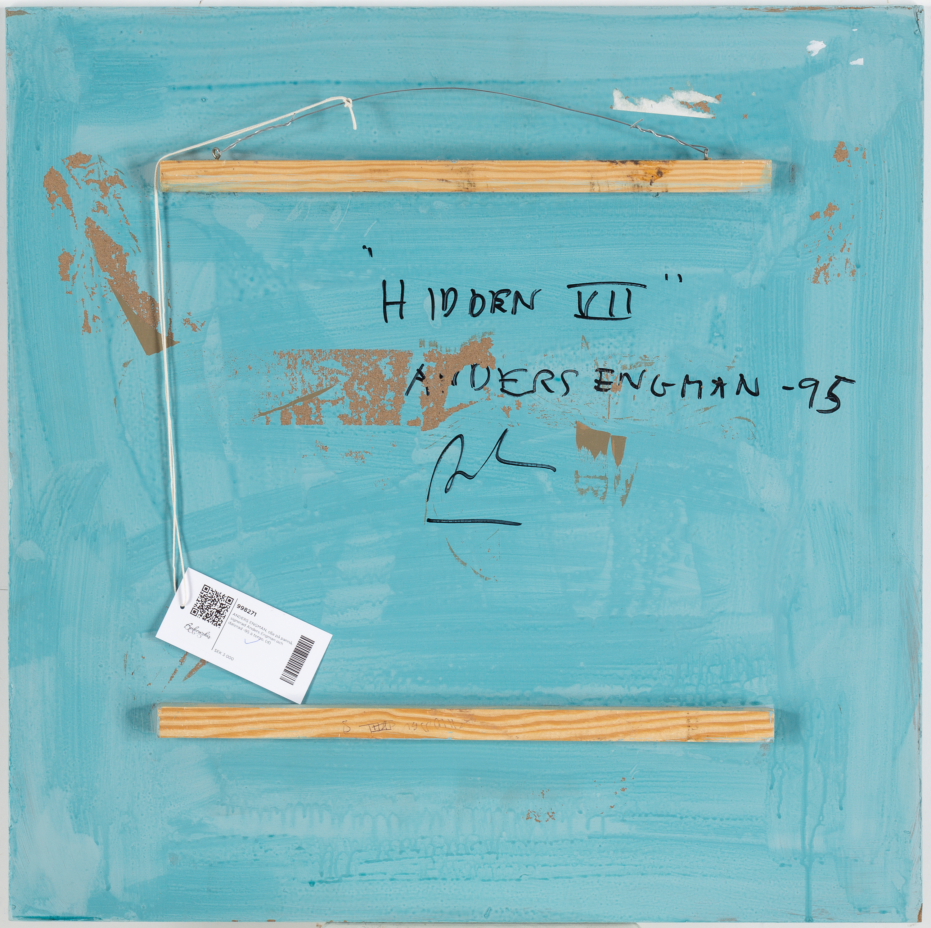 ANDERS ENGMAN, olja på pannå, signerad Anders Engman och daterad -95 à ...