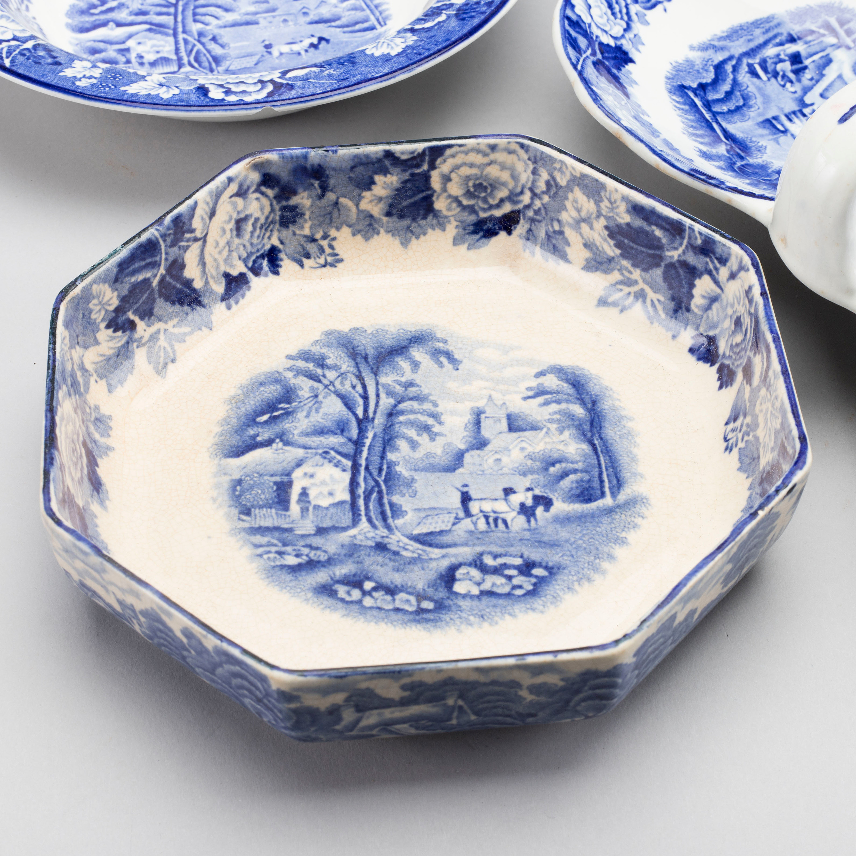 A43 PIECE PORCELAIN TABLEWEAR WOOD WARE "Enoch Woods English Scenery ...