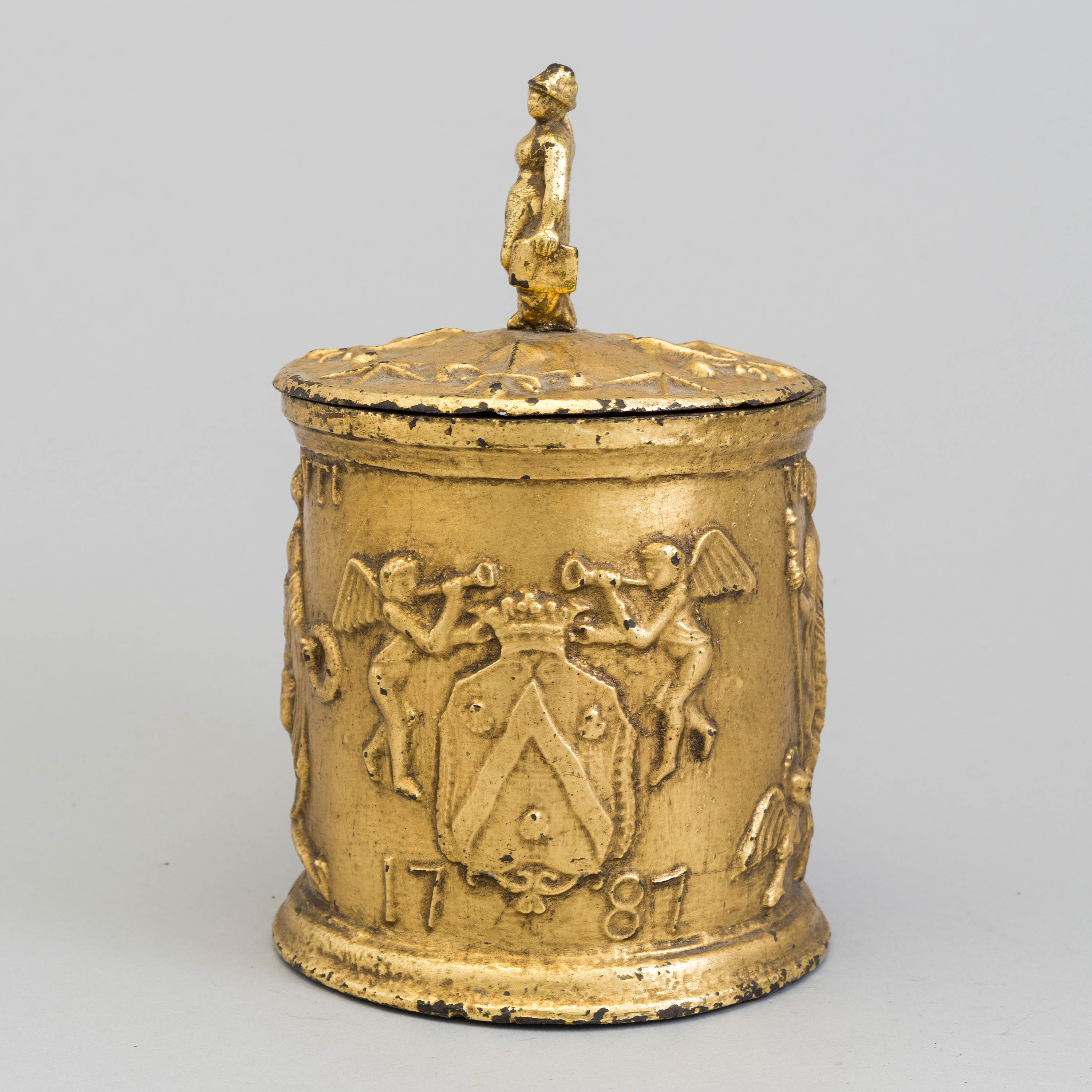 AN IRON TOBACCO BOX AND COVER, Hällefors Bruk, dated 1787. - Bukowskis
