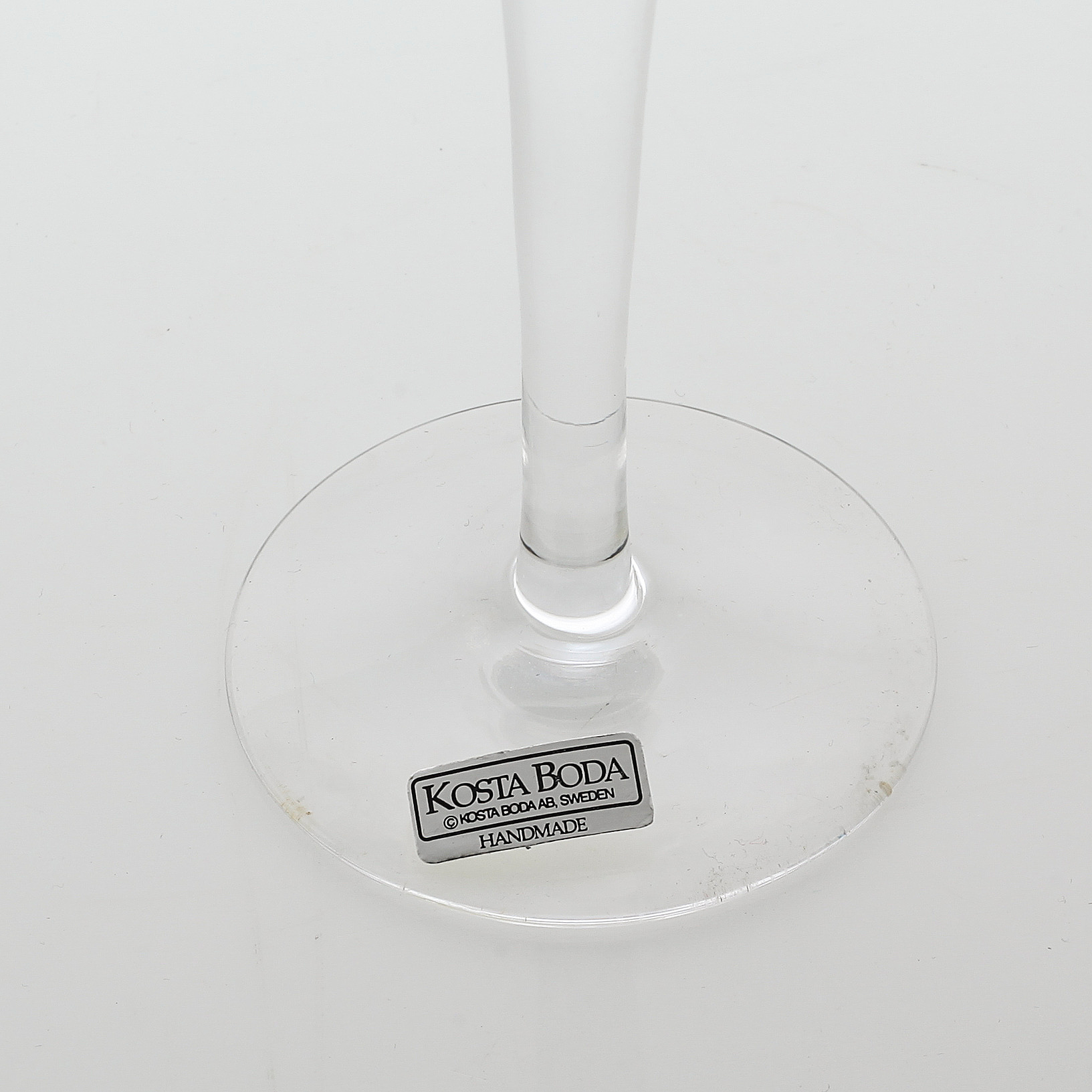 ANNA EHMER, 8 st champagneglas, "Line", Kosta Boda, modell formgiven ...