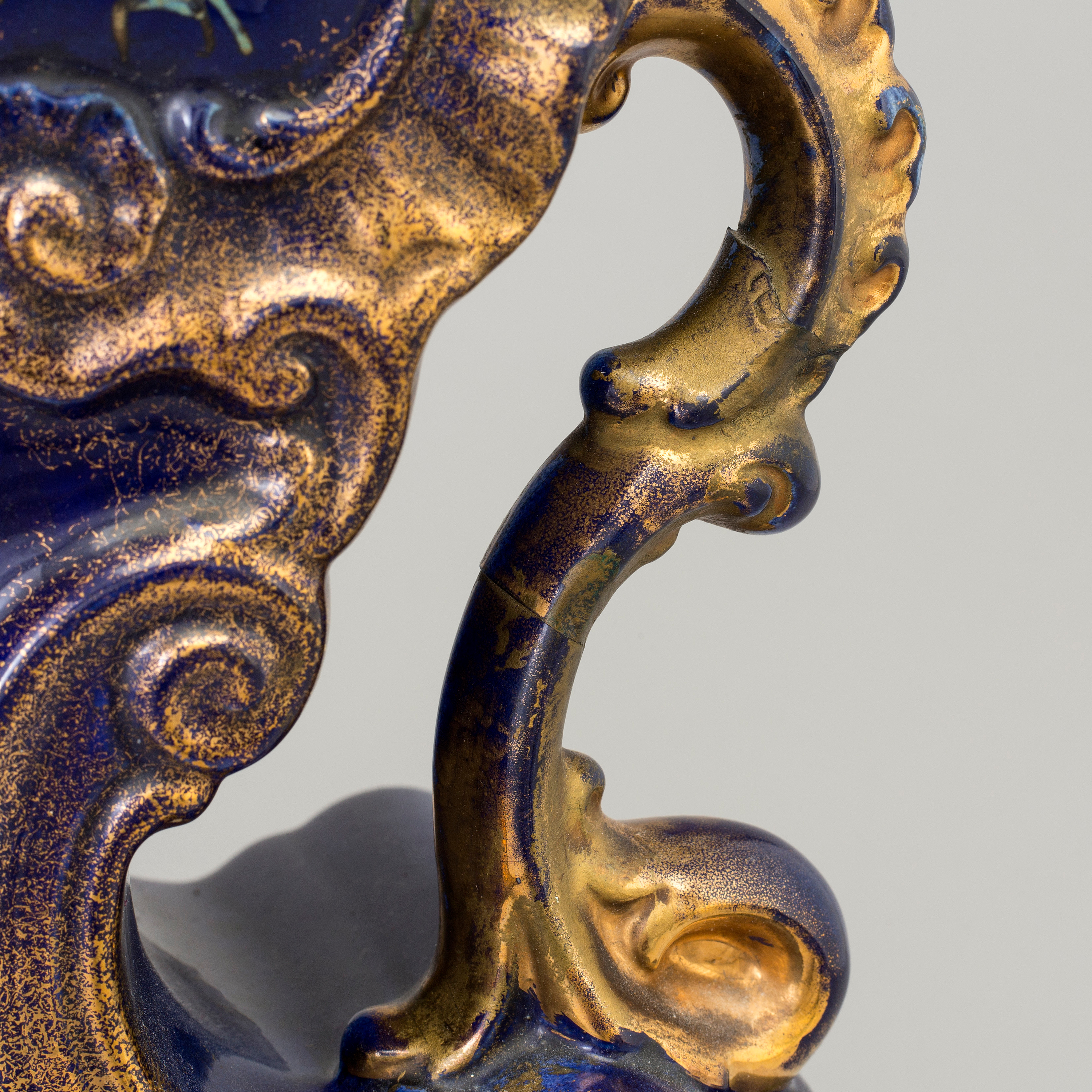 A creamware mantle clock from Harris & Waddington, Uxbridge, England ...