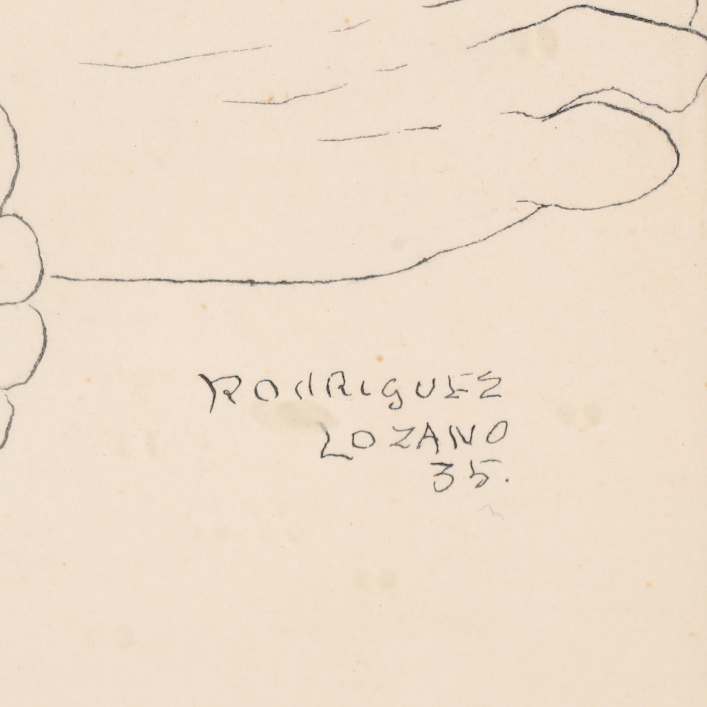 MANUEL RODRÍGUEZ LOZANO, teckning, signerad och daterad 35. - Bukowskis