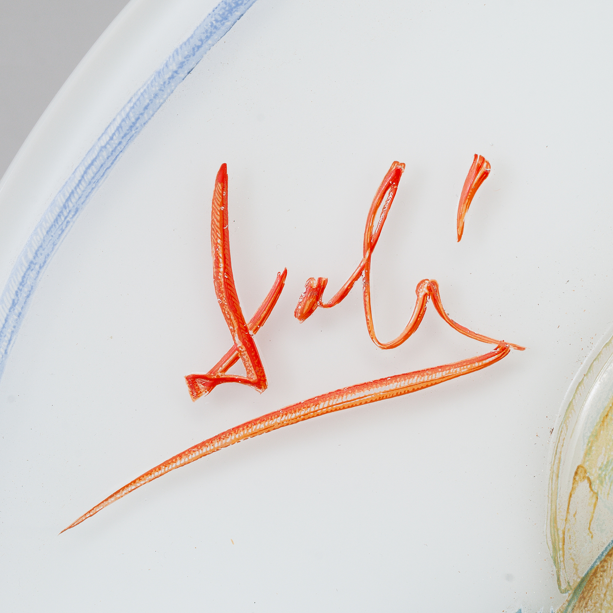 SALVADOR DALÍ, a glass dish from Rosenthal studio linie, Germany ...