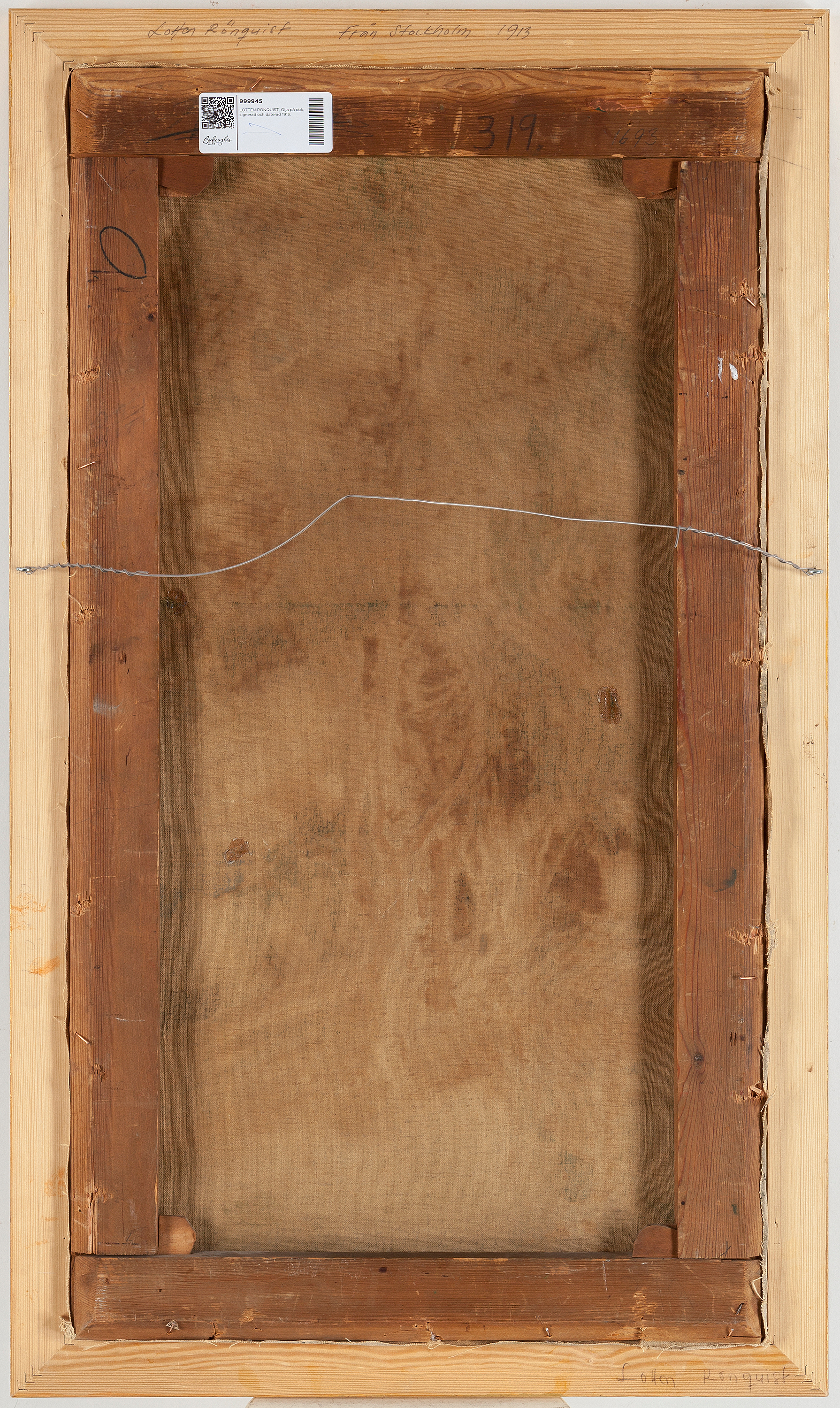 LOTTEN RÖNQUIST, oil on canvas, signed and dated 1913. - Bukowskis